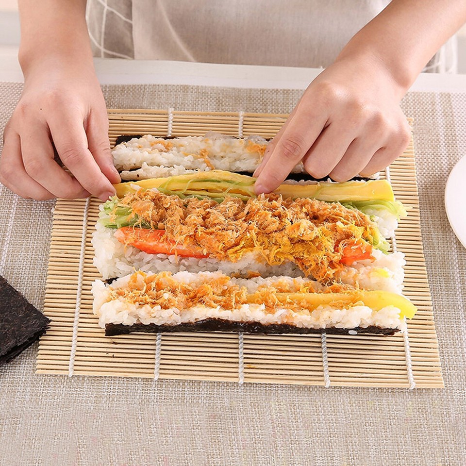 Sushi Making Kit Bamboo Roller Rice Mat Rolling Gift Beginners Sushi ...