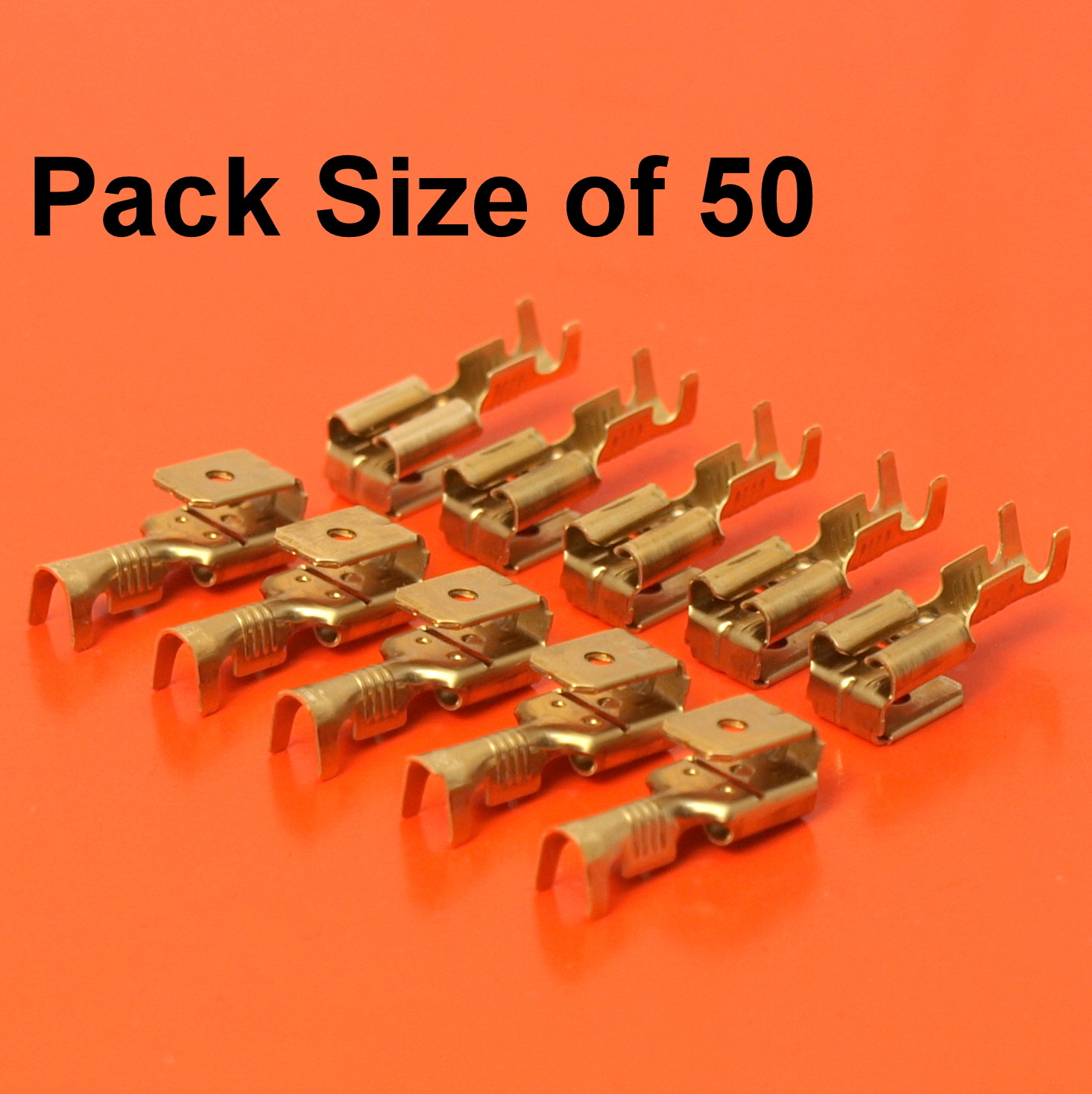 High Quality 6.35mm Non Insulated Female Crimp Piggy Back Spade ...