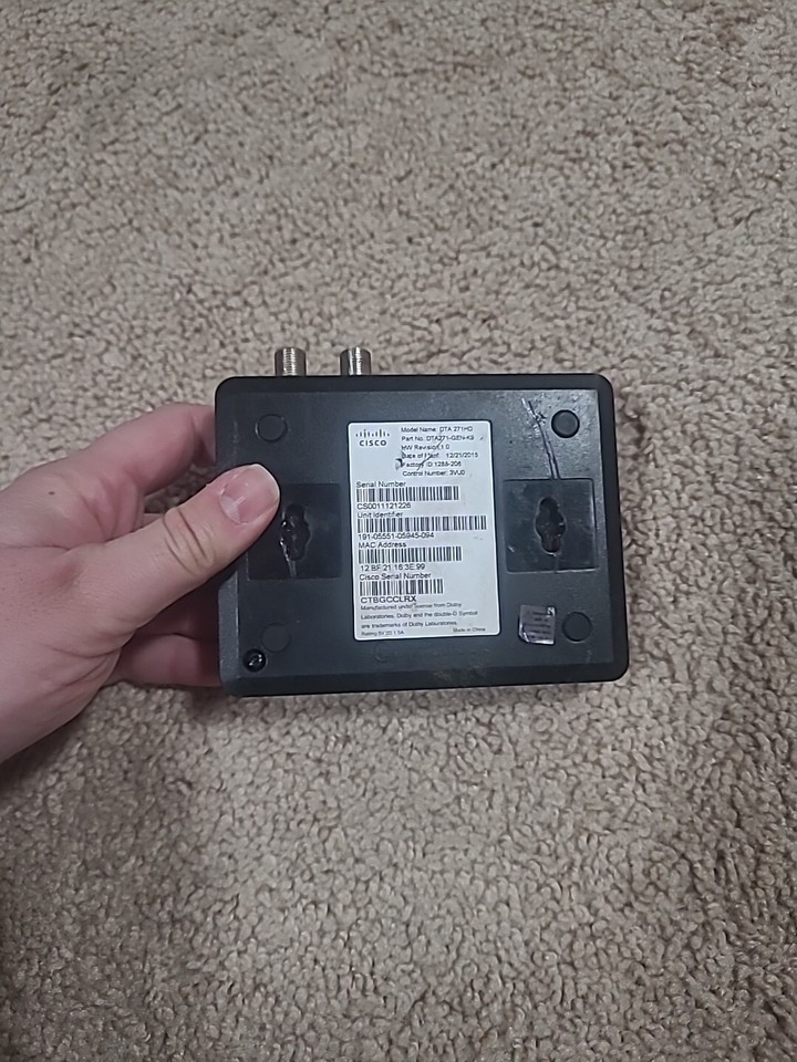 Cisco DTA 170HD TV Receiver Digital Transport Adapter Box Only No Power ...