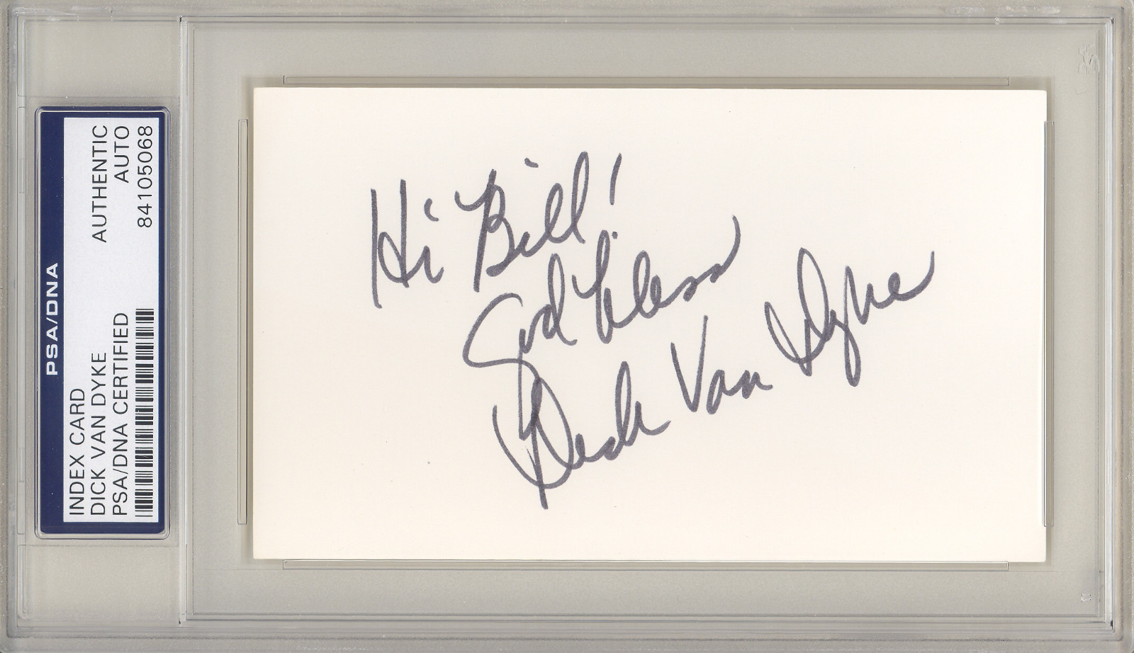 DICK VAN DYKE SIGNED AUTOGRAPHED 3 X 5 INDEX CARD PSA AUTHENTIC (511 ...