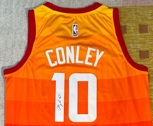 Mike Conley Signed Autograph Utah Jazz NBA Jersey Timberwolves USA Ohio ...