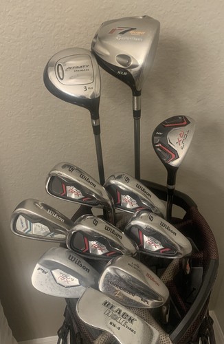 TaylorMade/ Wilson Complete Golf Club Set RH Woods Irons Putter Driver ...
