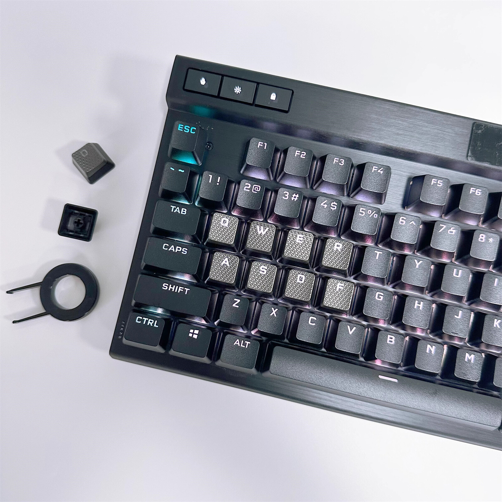 Gaming Keyboard Key Caps Anti-slip Keycaps OEM height For Corsair K100 ...