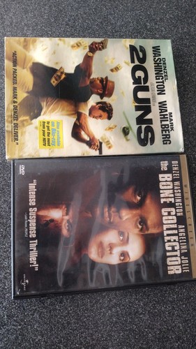 Denzel Washington 2 DVD set two guns and The Bone collector DVDs used ...