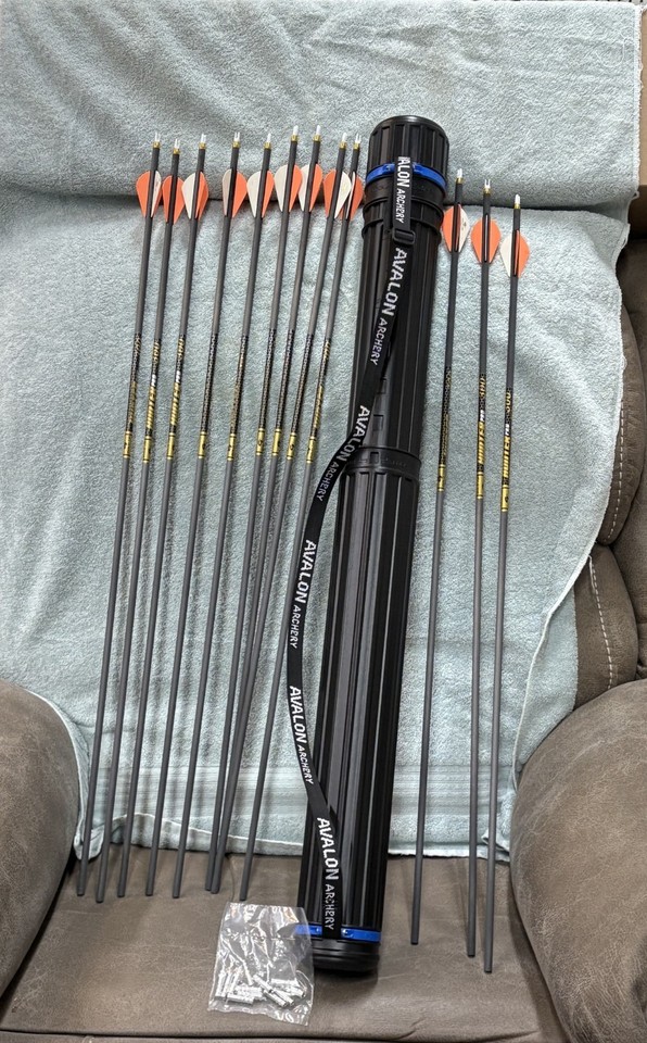 GOLD TIP HUNTER PRO ARROWS 300 SPINE W/ NOCKS AND INSERTS AND ARROW ...