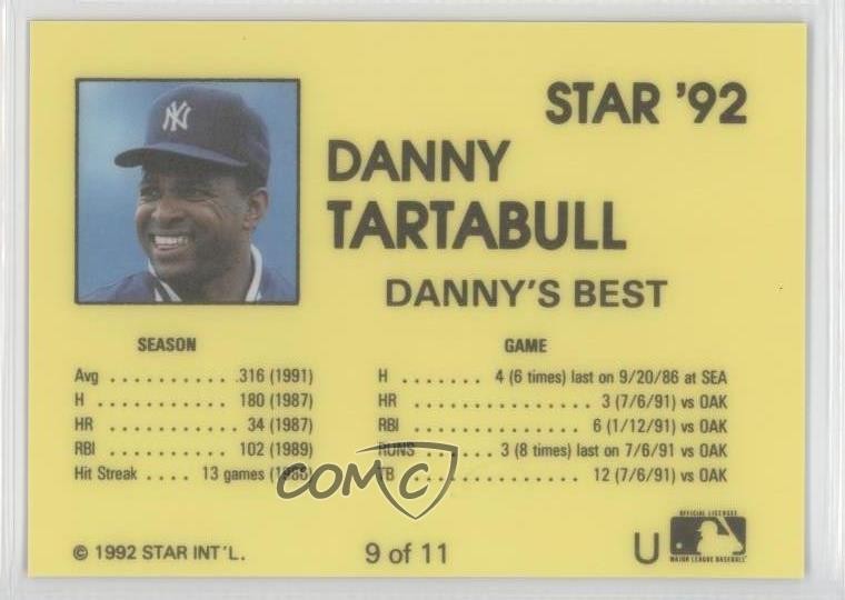 1992 Star Danny Tartabull Danny Tartabull Danny's Best #9 | eBay