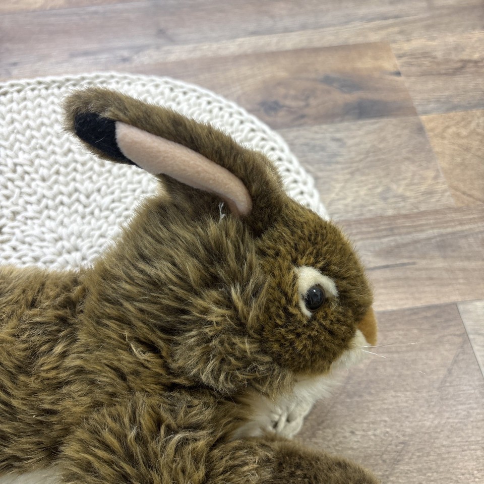 Vintage Bon Ton Brown Bunny Rabbit Plush Realistic Stuffed Animal 10 ...