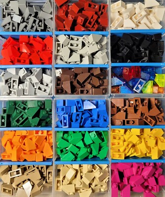 Lego 3040 Brick 1x2 Slope Roof Tile Select Colour Various Quantity ...