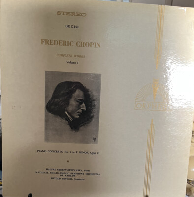 Frederic Chopin Complete Works Volume I Halina Czerny-Stefanska Vinyl ...