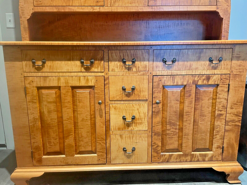 J.L. Treharn Tiger Maple Lancaster County "Dish Dresser" - Stunning! | eBay
