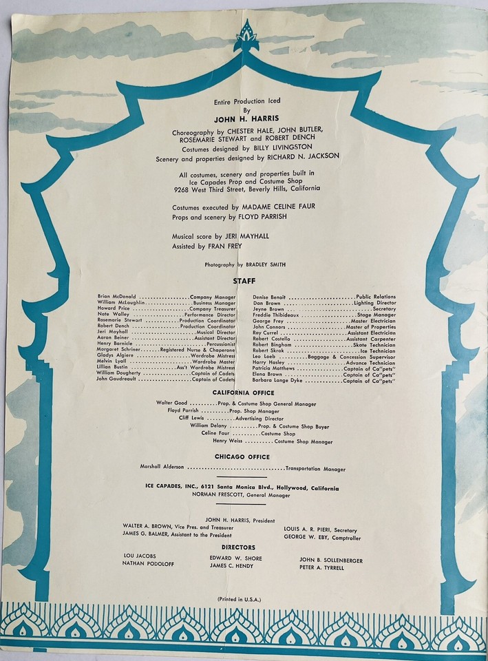 Brigadoon - Ice Capades - Souvenir Program- 1953 - Donna Atwood, Bobby ...