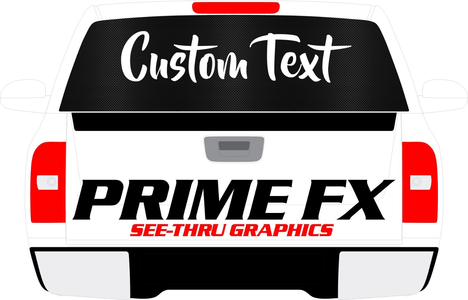 Custom Rear Window Graphic Decals Perforated Full Color Custom | eBay