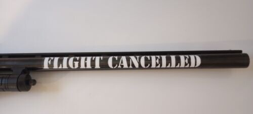 Flight Cancelled Barrel Decal Sticker PAIR Shotgun Duck Goose Sitka ...