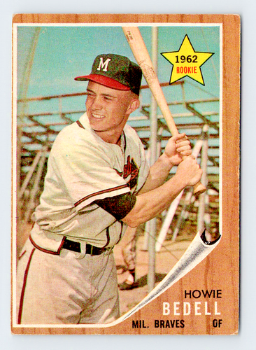 1962 Topps Card, #76 Howie Bedell, Milwaukee Braves Rookie | eBay
