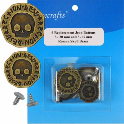 17 - 20 mm No-Sew Replacement Jean Tack Buttons (CBO6_4) CT. 6 | eBay