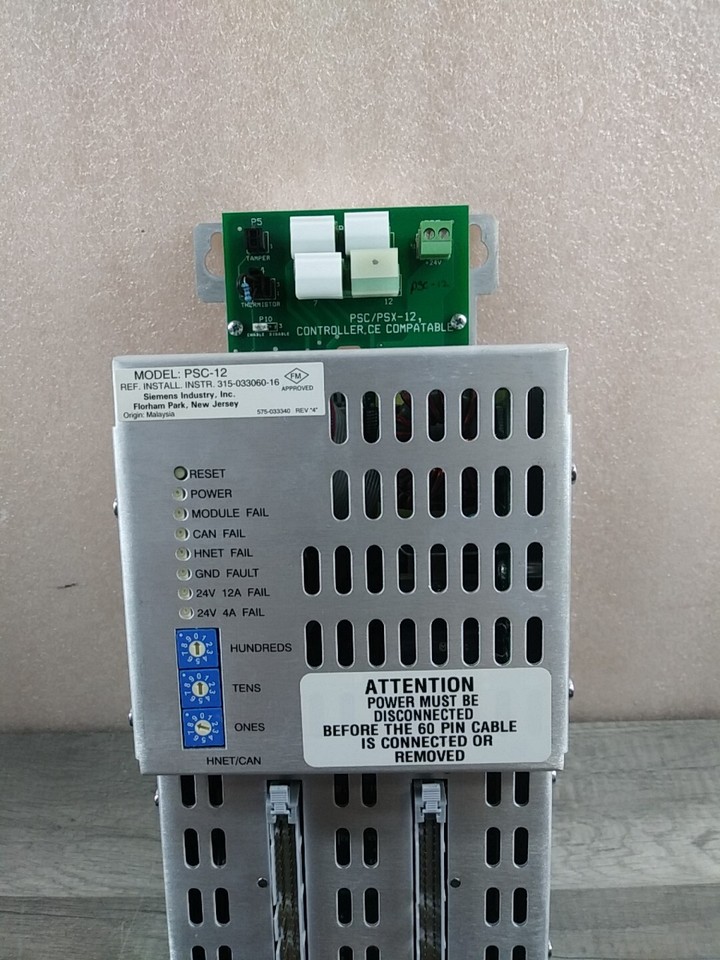 Siemens PSC-12 FireFinder XLS Power Supply Ref. INSTALL 315-033060-16 ...
