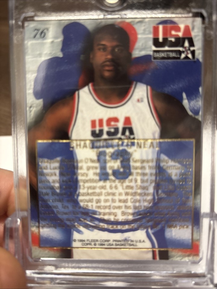 1994 Flair USA Basketball - Biography Shaquille O'Neal #76 | eBay
