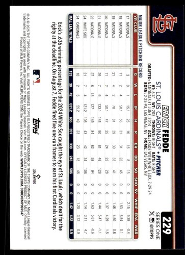 2025 Topps #229 Erick Fedde | eBay