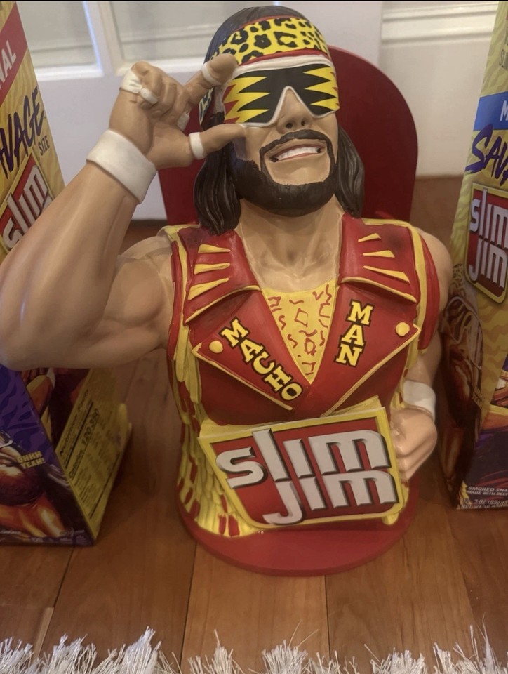 MACHO MAN RANDY SAVAGE Slim Jim Display 2025 Collector Series Mint ...
