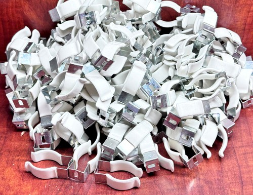 198 Pieces LED Light Tube Holder Clips w Plastic Finish Stainless Steel ...