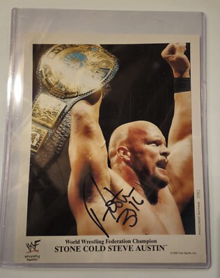 WWF WWE STONE COLD STEVE AUSTIN P-451 SIGNED 8X10 AUTOGRAPHED ...