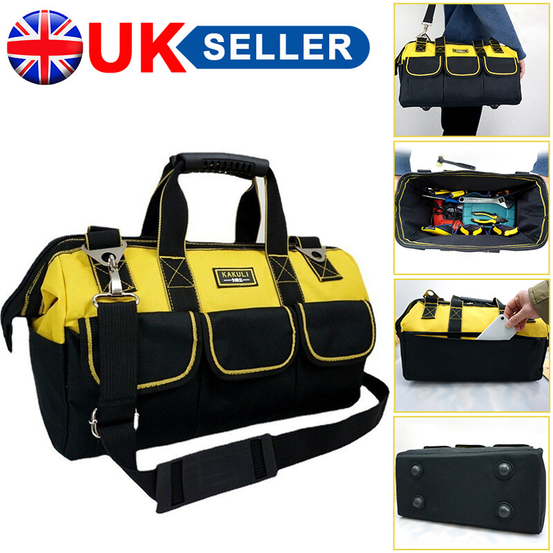 20in Multifunctional Tool Bag Heavy Duty Hard Base Storage Case w ...