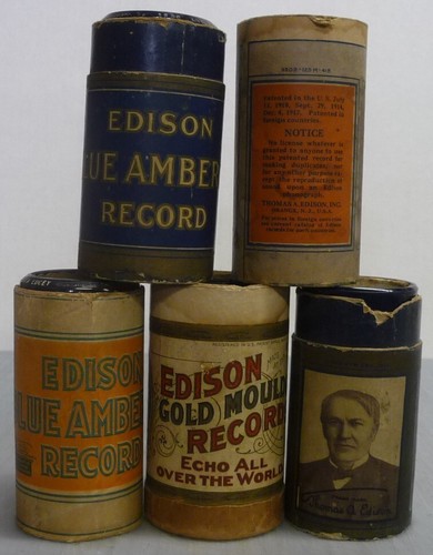 Lot 14: 5 Different Edison Blue Amberol Cylinder Record 3704,3954,3977 ...