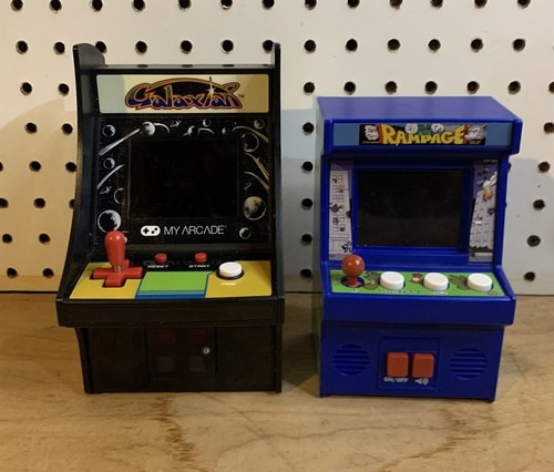 Rampage & Galaxian Mini Arcade Machine Lot Retro Basic Fun MyArcade ...