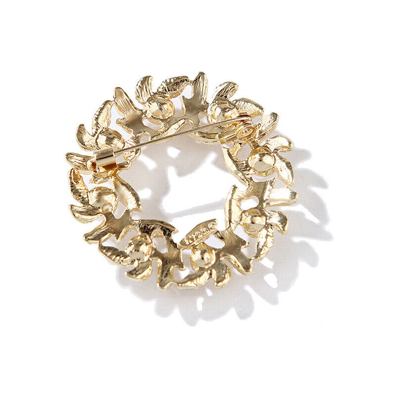 Fashion Wreath Pearl Brooch Pin Women Jewelry Banquet Party Brooch ...
