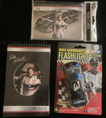 New Collectible NASCAR Dale Earnhardt Flashlight Keychain/notecards ...