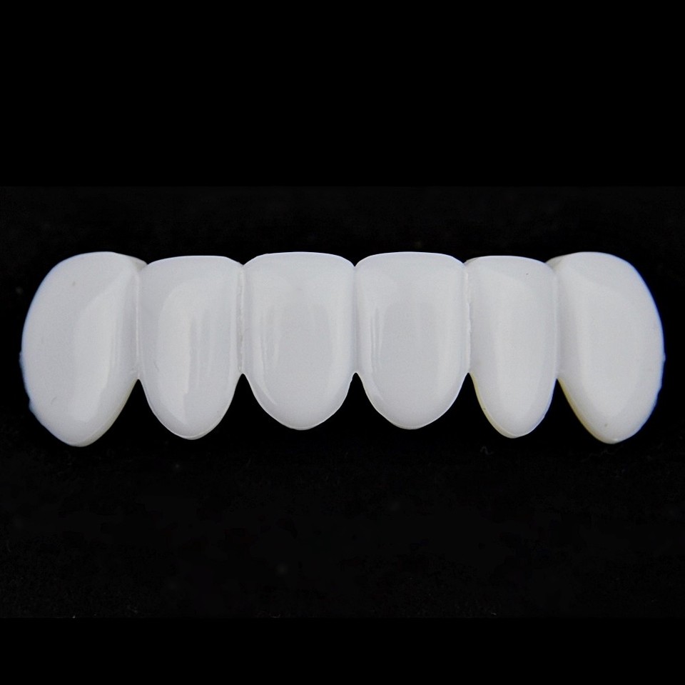Pure White Teeth Grillz Bottom Teeth Six PC Hip Hop Mouth Grill Pre ...