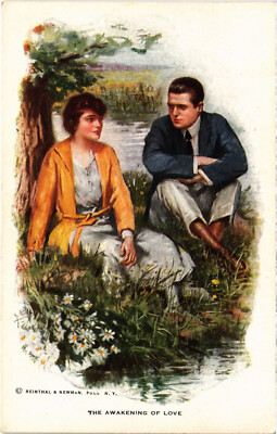 PC ARTIST SIGNED, LESTER RALPH, AWAKENING OF LOVE, Vintage Postcard ...