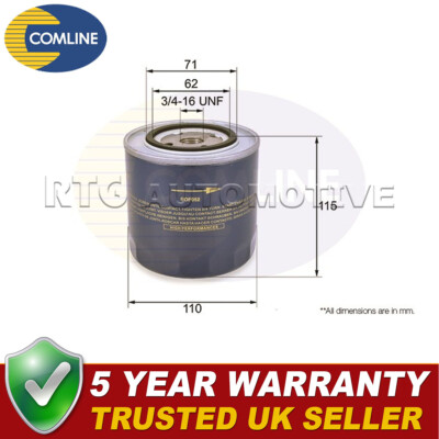 Comline Oil Filter Fits VW Transporter 1990-1996 Volvo V70 1995-2007 ...