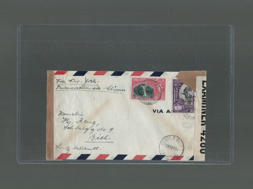 Trinidad and Tobago Airmail Cover Pan Am Pointe Pierre to Biel ...