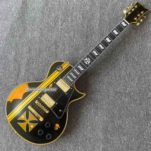 Custom James Hetfield Metallic Distressed Black Electric Guitar Iron ...