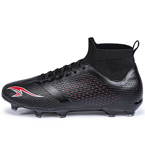 Men's Soccer Cleats High-Tops Lace-Up Non-Slip Football Cleats Outdoor ...