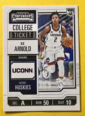 KK Arnold 2024-25 Panini UCONN NIL COLLEGE TICKET Rookie Card #2 ...
