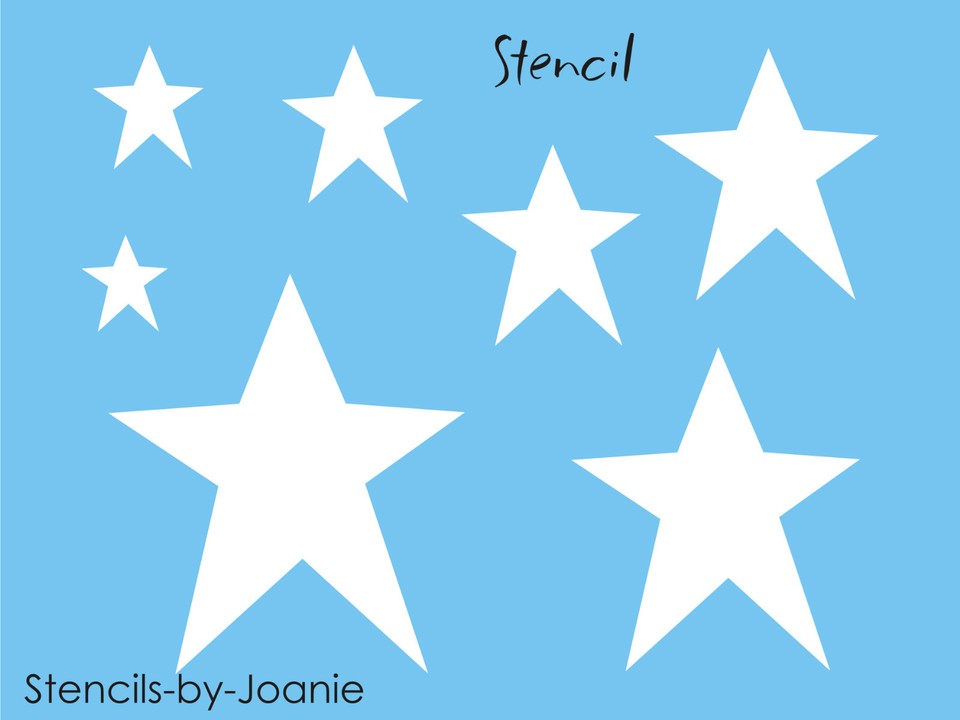 Stencils by Joanie Country Prim Star Shapes Americana Patriotic DIY ...
