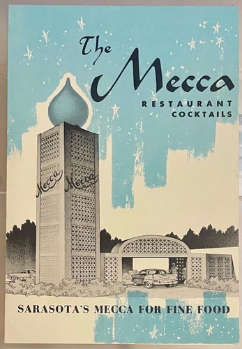 1950s Sarasota Florida The Mecca Restaurant Menu | eBay