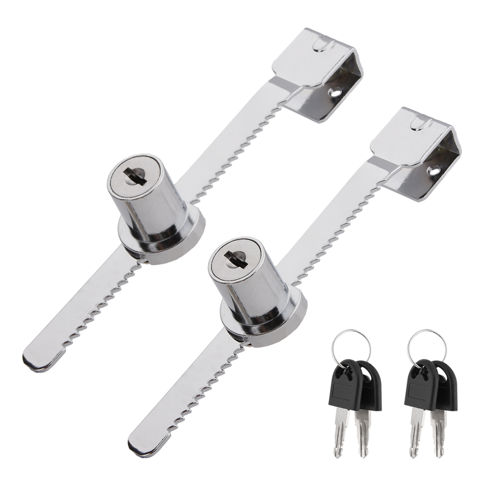 Security With Keys Sliding Glass Door Lock Showcase Cabinet Zinc Alloy ...