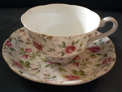 Sefton China Cup and Sauser Hand Painted China ROSE for tea | eBay