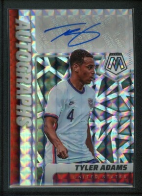 2021-22 TYLER ADAMS AUTO PANINI MOSAIC FIFA ROAD TO WORLD CUP SILVER ...