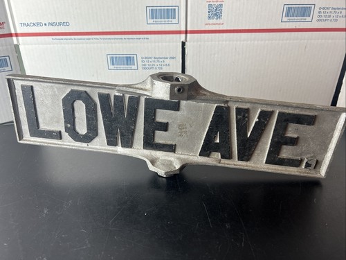 VTG Aluminum Street Sign Intersection Lowe Ave Original | eBay