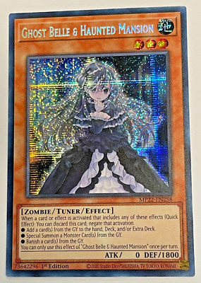 Yu-Gi-Oh! TCG Ghost Belle & Haunted Mansion Prismatic Secret MP22-EN258 ...
