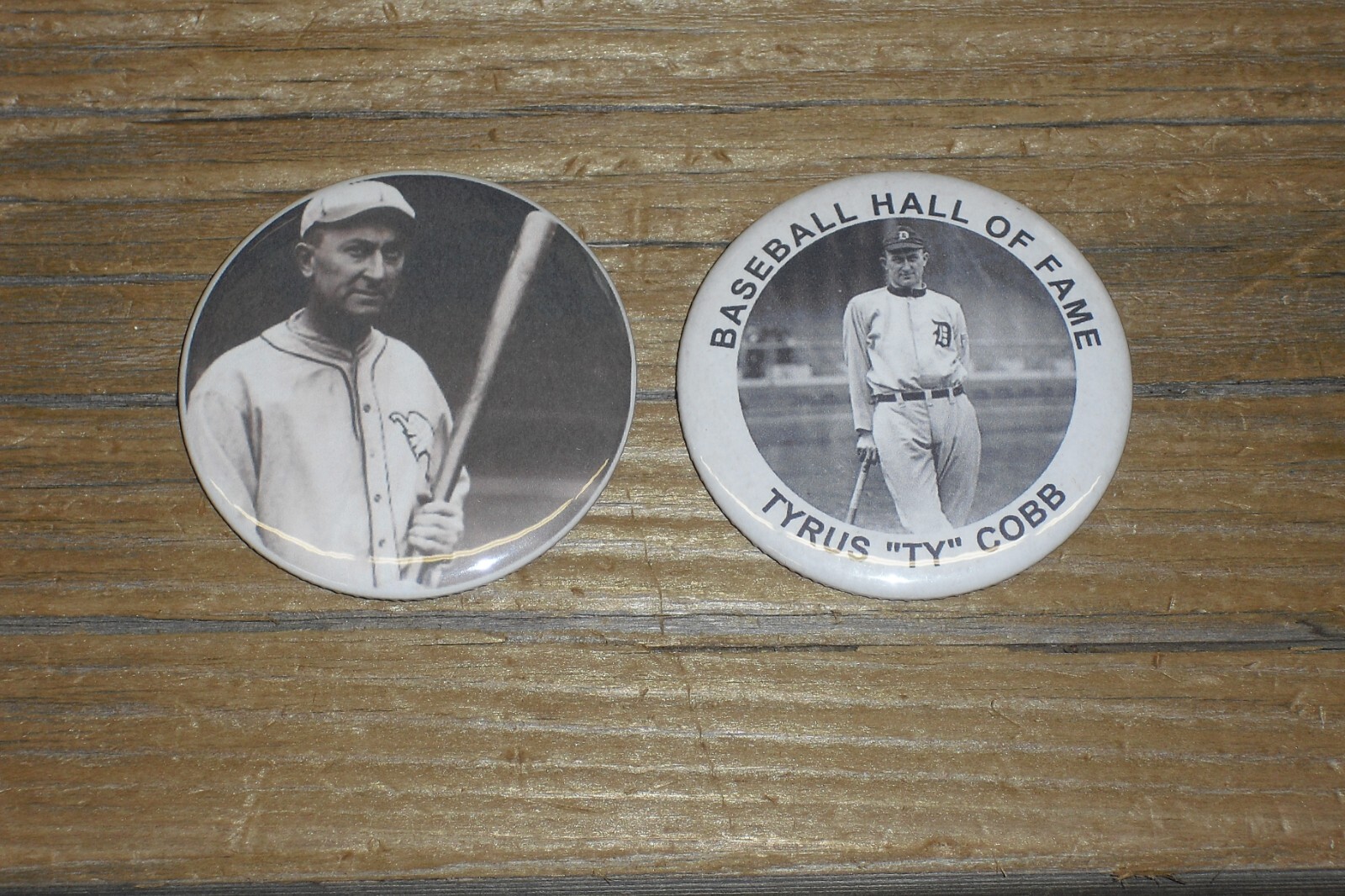 Pre-Owned Relatively New Ty Cobb Pinback Buttons Pins (2) - 2 1/4" - Nr ...