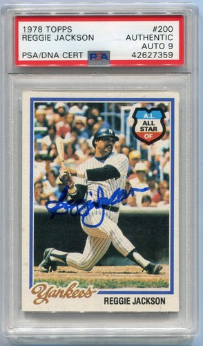 Reggie Jackson 1978 Topps Autographed Card #200 PSA/DNA Certified | eBay