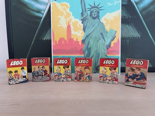 LEGO 280 281 282 283 System Mursten Vintage 1/87 1958 Vintage VERY RARE ...