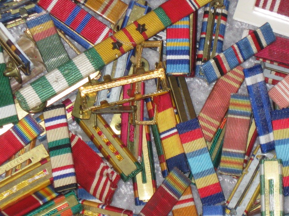 HUGE Lot of (98) WW2 & Post US Army Military USAF Ribbon Bar Asiatic ...