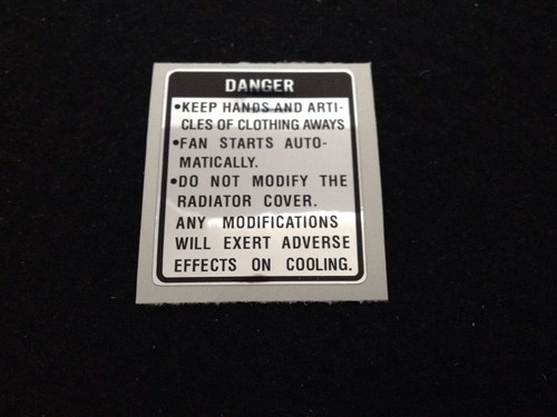 GL1000 1975-1977 / 1977-1979 DANGER RADIATOR DECAL | eBay