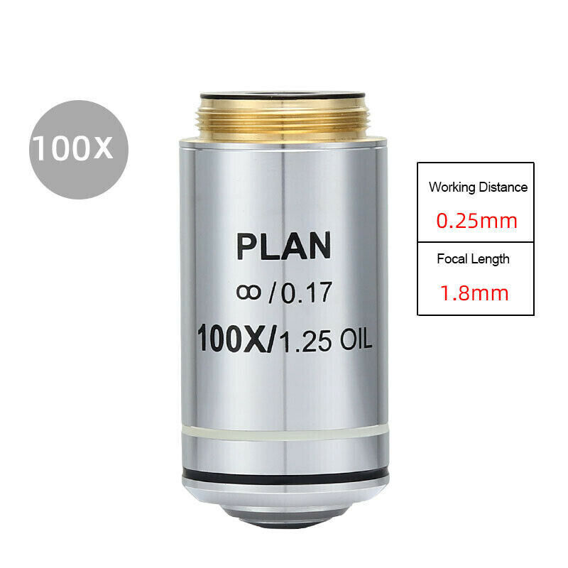Infinity Plan Objective Lens 4X 10X 20X 40X 60X 100X for Olympus ...